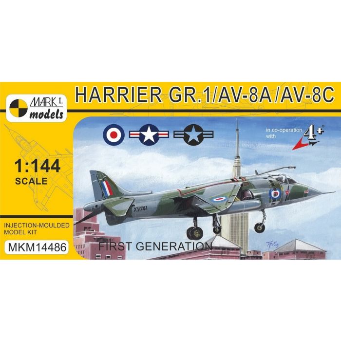 Mark I Models 1:144 Harrier GR1/AV8A/AV8C Plastic Model Kit | Mark ...
