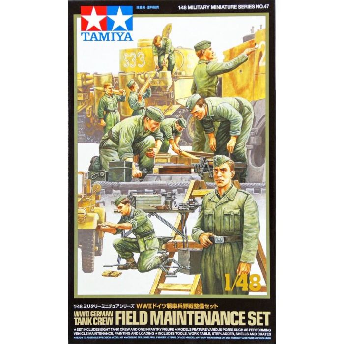 Tamiya 1:48 Scale German Tank Crew Field Maintenance Plastic Model Set ...